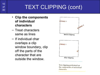Lecture 2d point,curve,text,line clipping | PPT