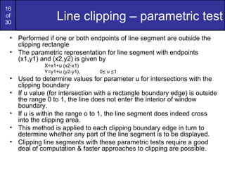 Lecture 2d point,curve,text,line clipping | PPT