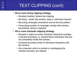 Lecture 2d point,curve,text,line clipping | PPT