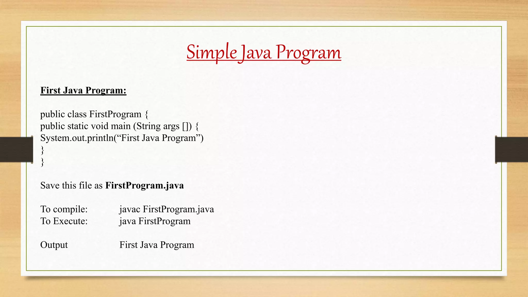 Lecture - 2 Environment setup & JDK, JRE, JVM | PPTX