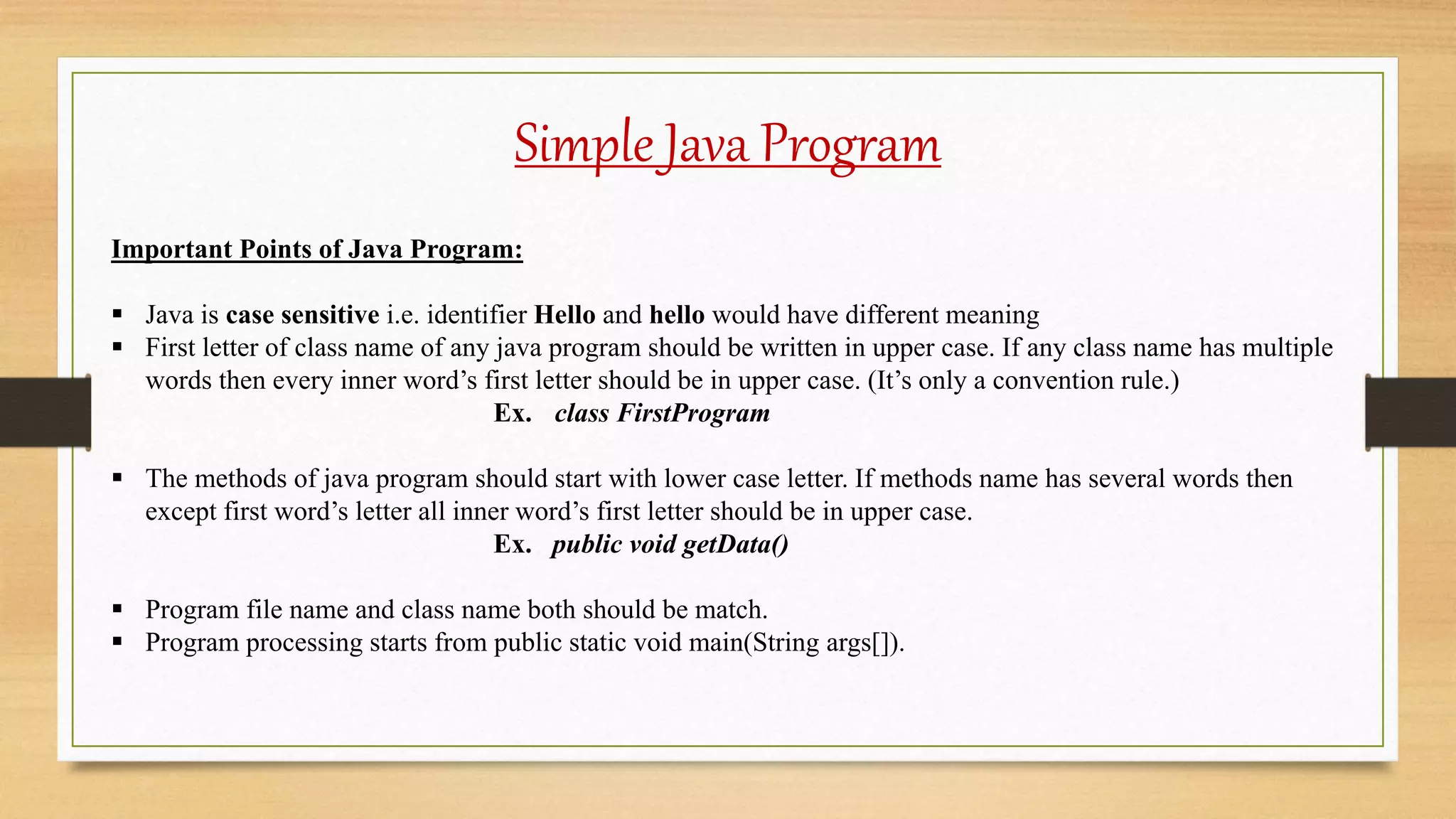 Lecture - 2 Environment setup & JDK, JRE, JVM | PPT Lecture - 2 Environment setup & JDK, JRE, JVM | PPT