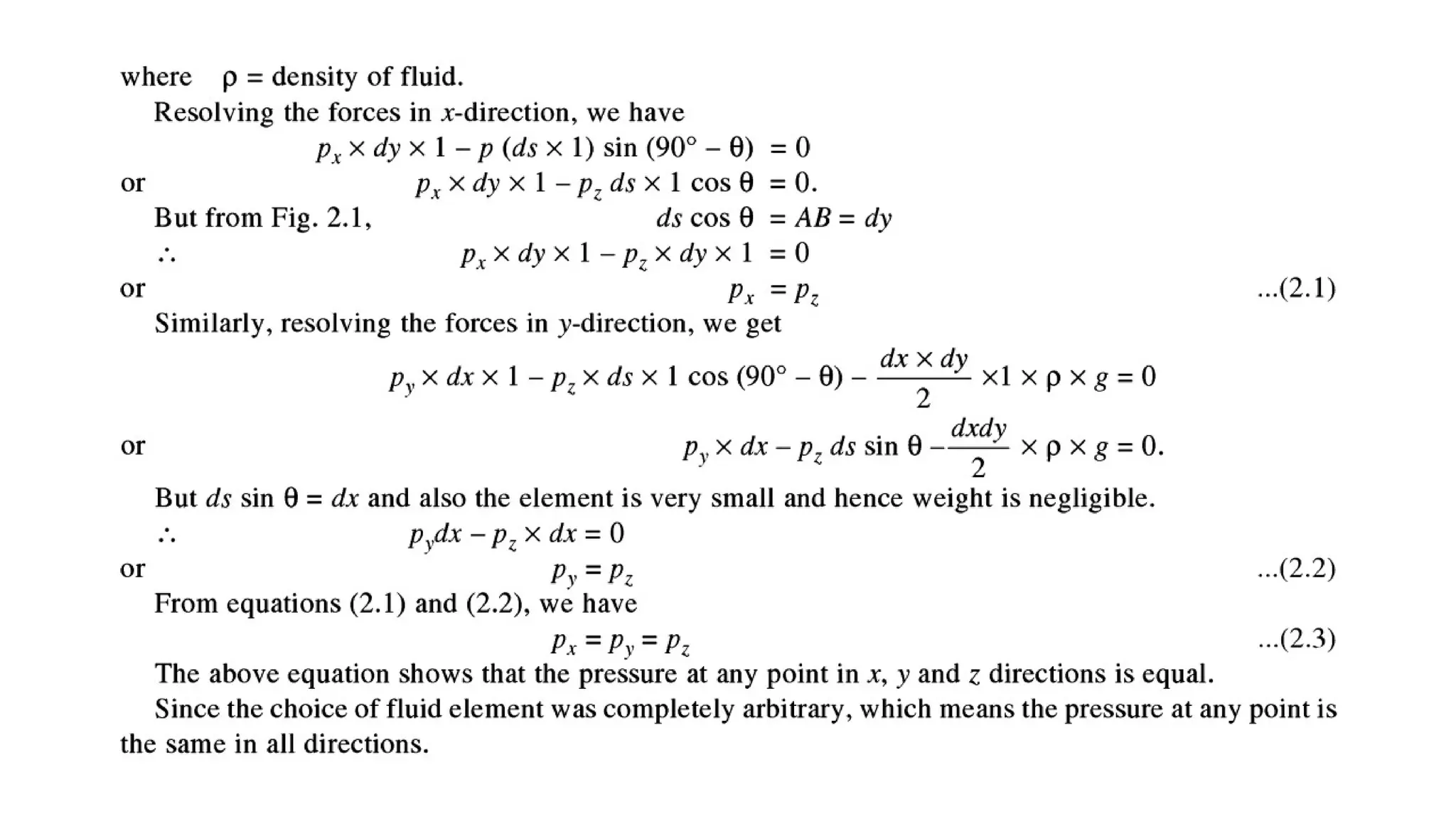 Fluid Statics - Fluid Pressure: Pressure at a point, Pascals law | PPT