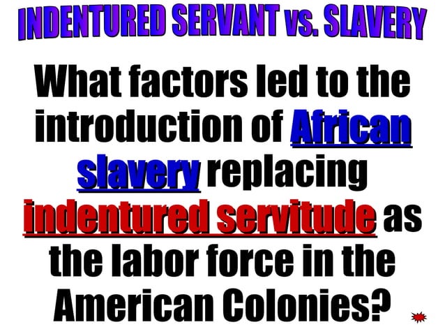 Lecture 2 Indentured Vs Slavery | PPT