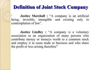 Joint Stock Company Example