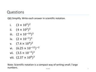 Lecture 2 (laws of indices) | PPTX