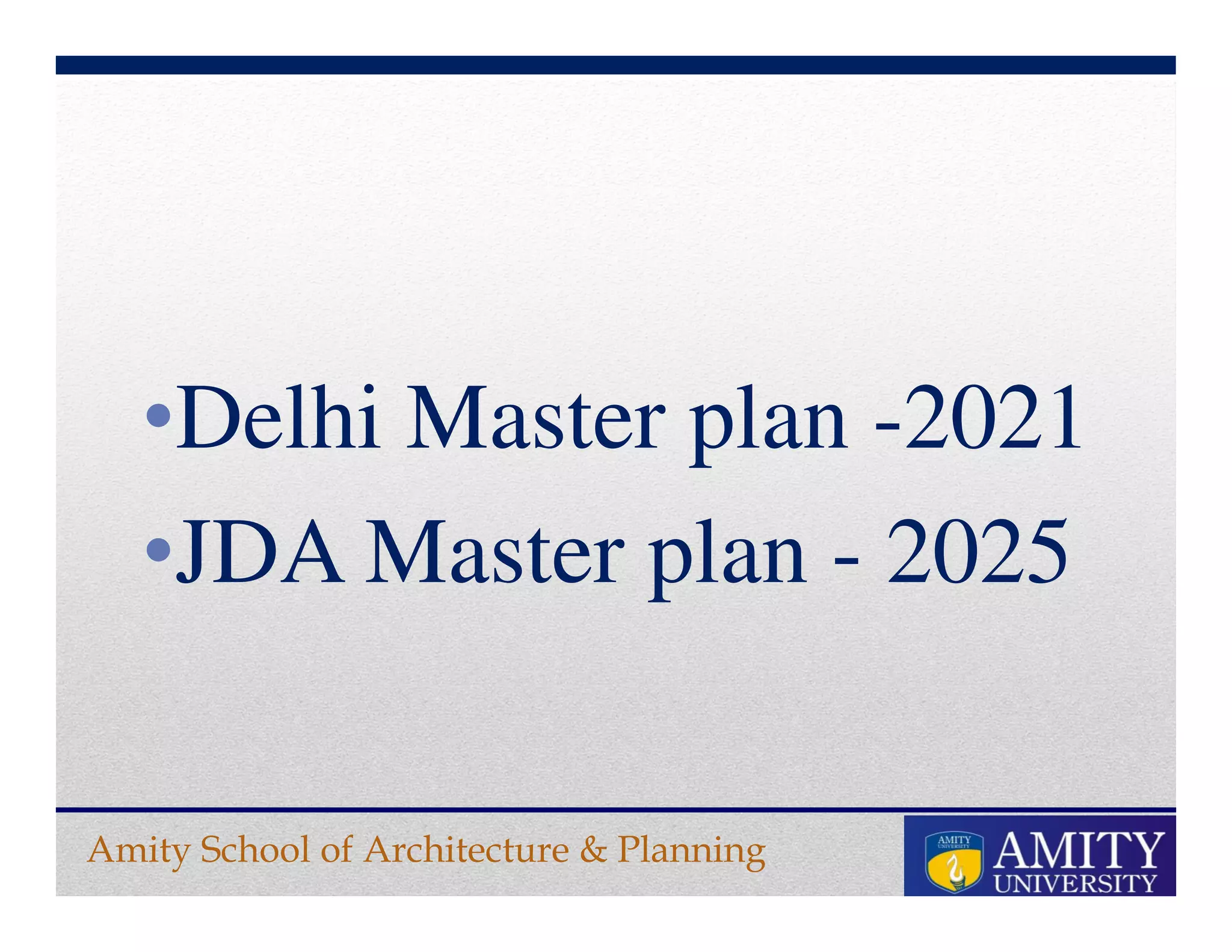 Master plan and land use | PDF