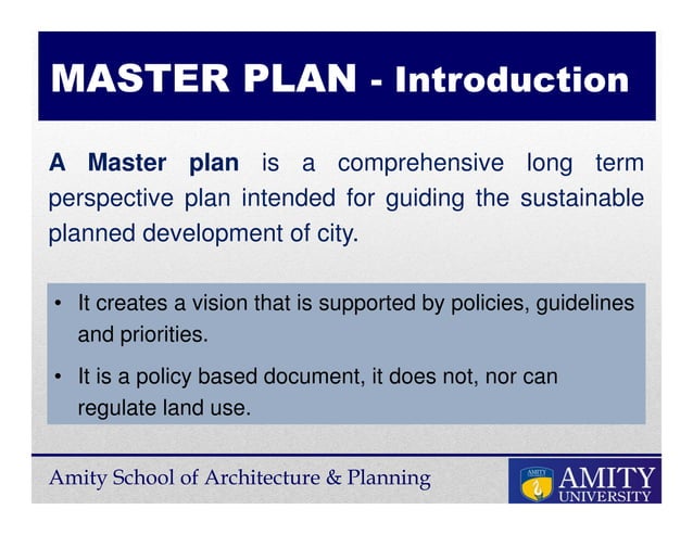 Master plan and land use | PDF