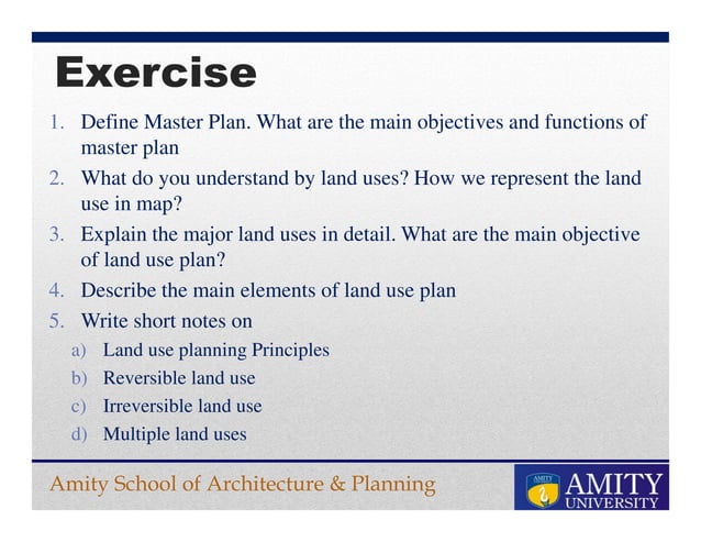 Master plan and land use | PDF