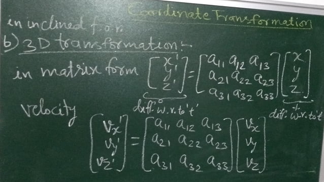 Lecture-2 Mechanics- Coordinate Transformations | PPT