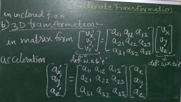 Lecture-2 Mechanics- Coordinate Transformations | PPT