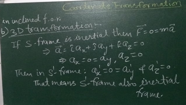 Lecture-2 Mechanics- Coordinate Transformations | PPT