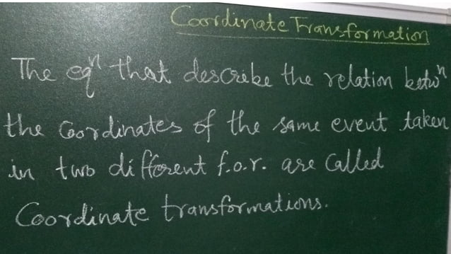 Lecture-2 Mechanics- Coordinate Transformations | PPT