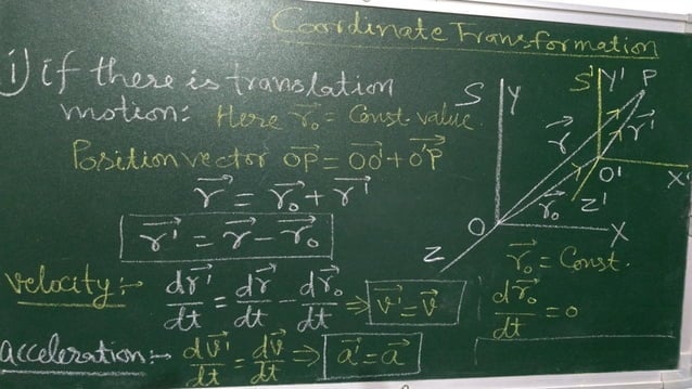 Lecture-2 Mechanics- Coordinate Transformations | PPT