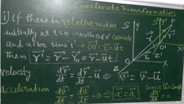 Lecture-2 Mechanics- Coordinate Transformations | PPT