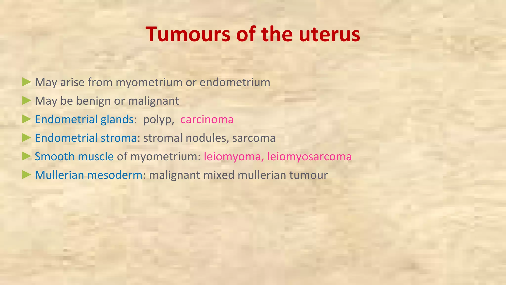 Lecture 2 Pathology: Uterus pdf | PPT