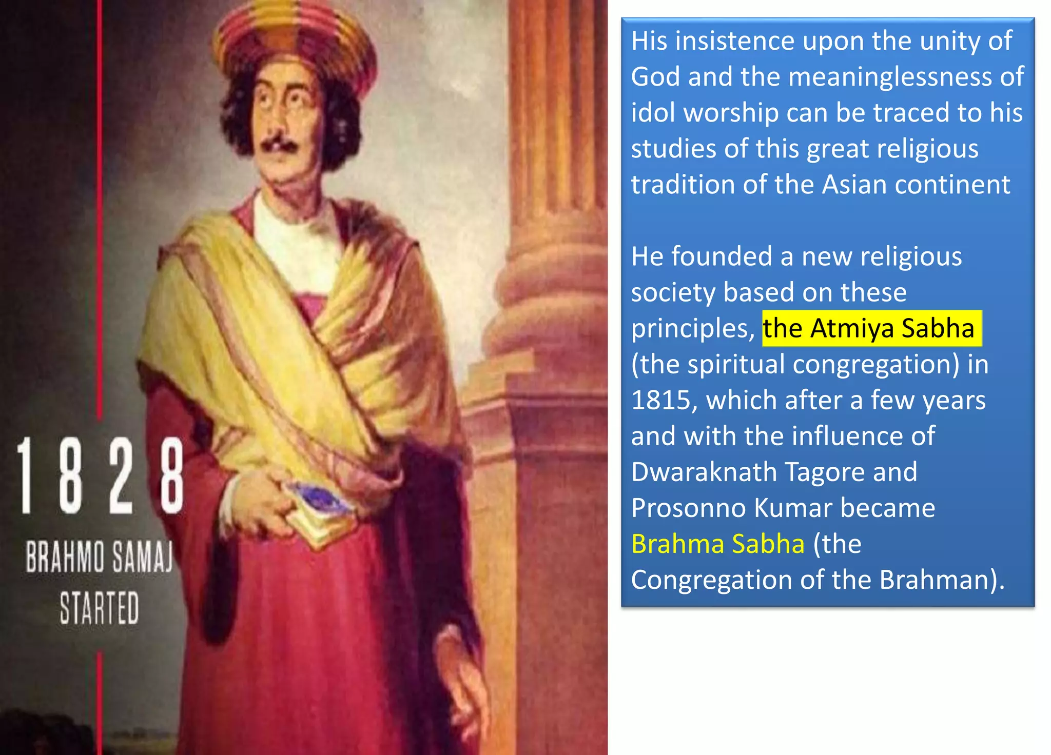 Lecture-2; Raja Ram Mohan Roy (1772-1833) | PPTX | Islam | Religion ...