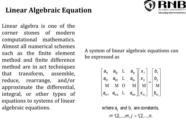 system of linear equations | PPT