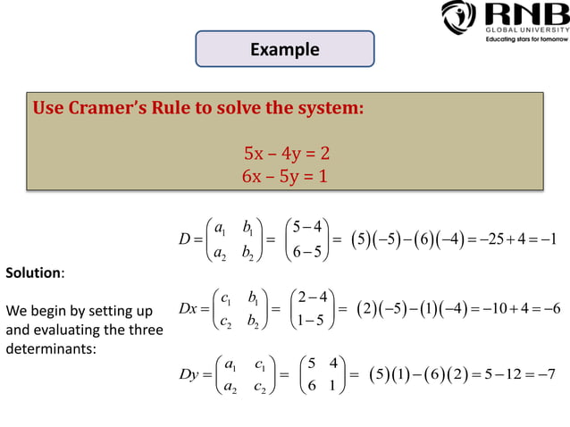 system of linear equations | PPT
