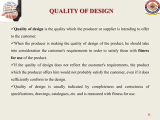 Lecture 3 (quality of design and quality of conformance) | PPTX