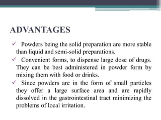 Pharmaceutical powders classification etc | PPT