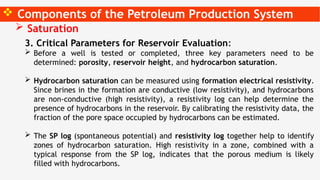 Components of the Petroleum Production System | PPTX