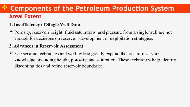 Components of the Petroleum Production System | PPTX