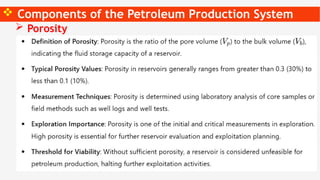 Components of the Petroleum Production System | PPTX