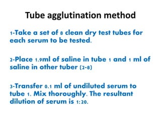 Lecture 3- agglutination test for | PPTX
