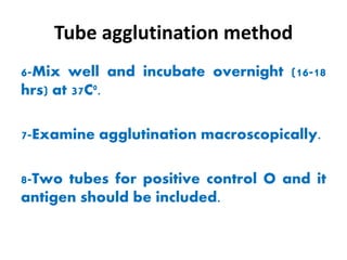 Lecture 3- agglutination test for | PPTX