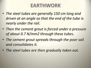 Earthwork & track formation Railway Engineering | PPTX