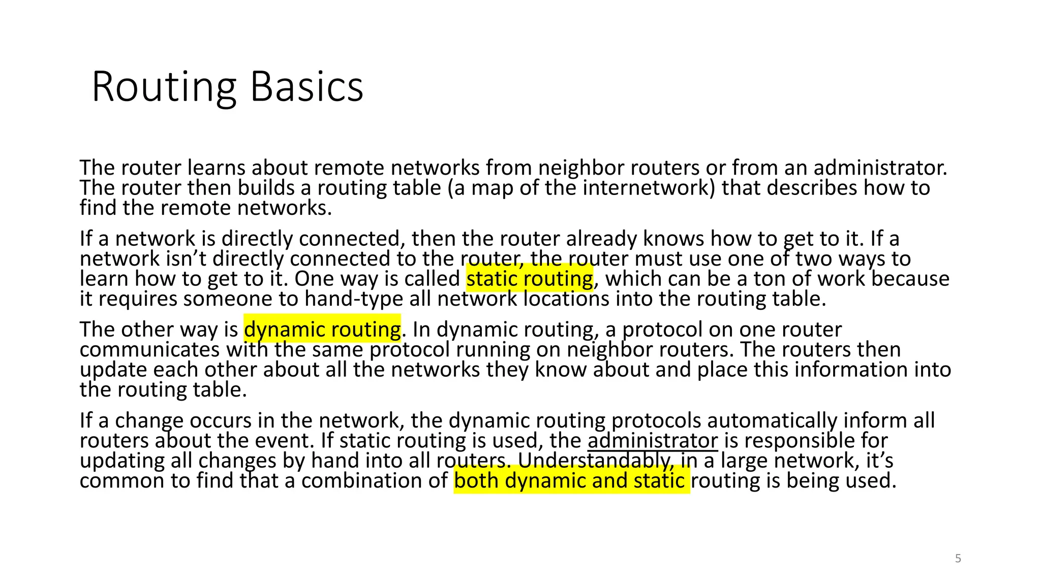 Lecture 3 Introduction To Ip Routing Pdf