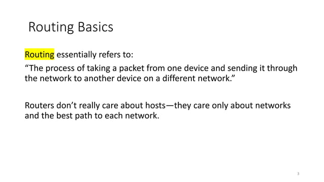 Lecture 3 Introduction To Ip Routing Pdf