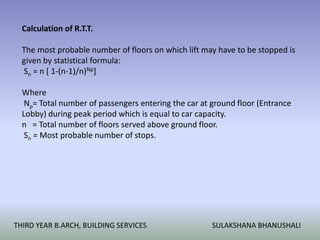 Lecture 3-lifts n escalators | PPTX