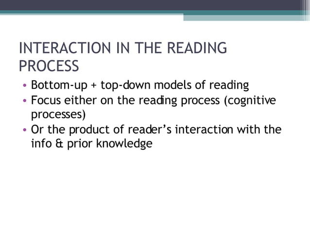 Lecture 3 Models Of Reading 2 (2) | PPT | Technology & Computing