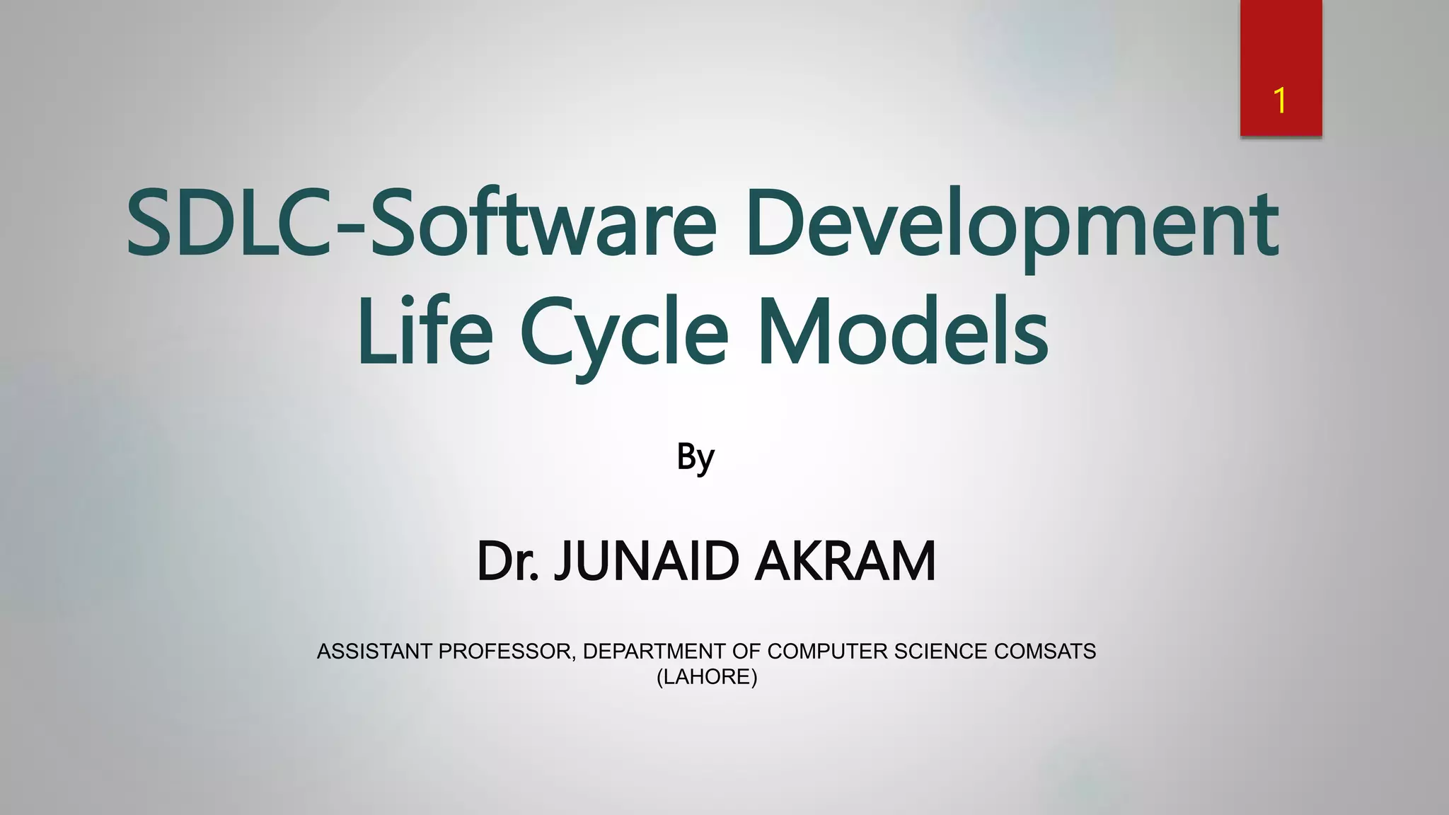 Lecture-3-SDLC Models-part1.pptx | Operating Systems | Computer Software and Applications