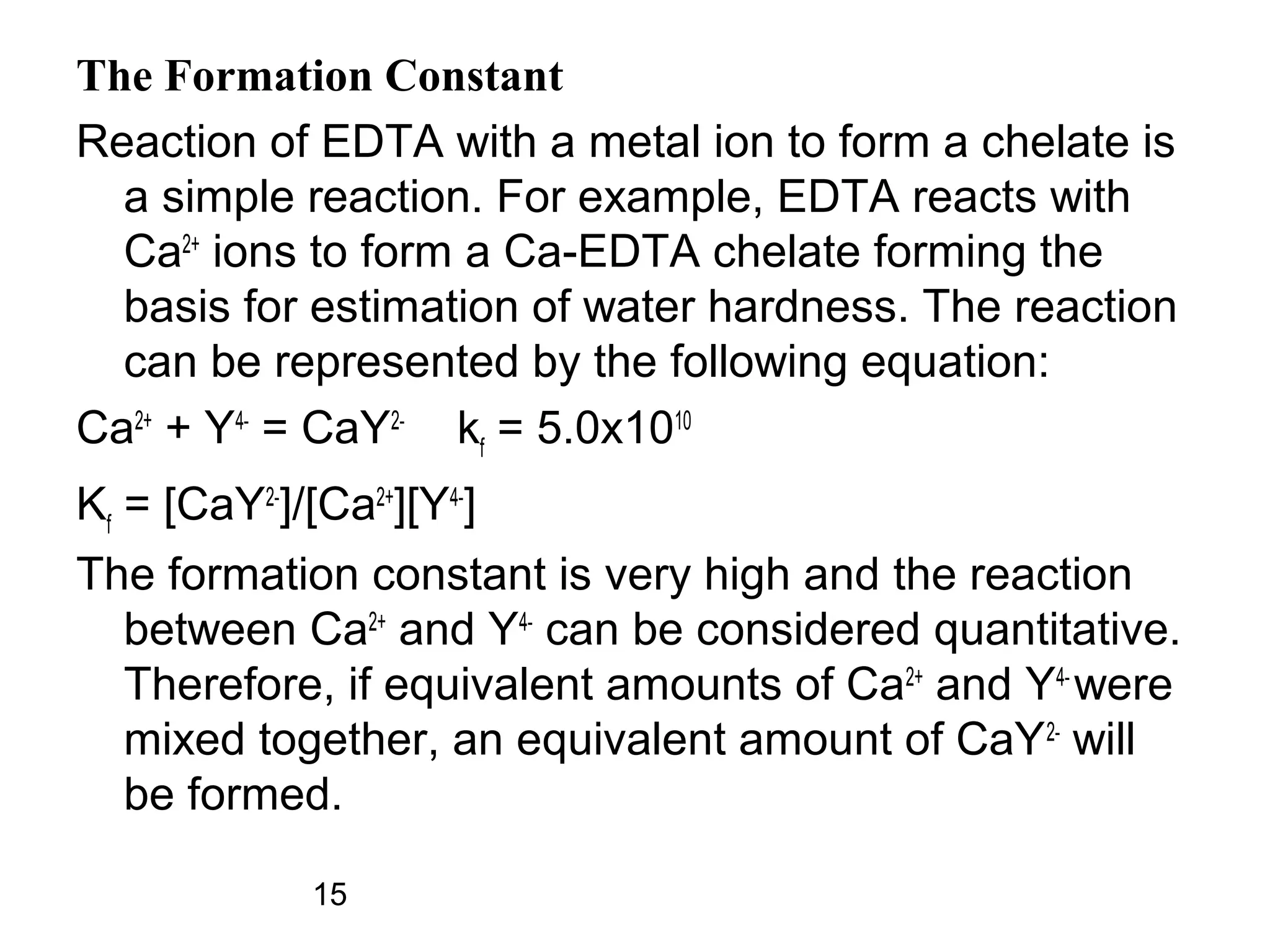 Lecture 313 complexometric reactions and titrations | PPT