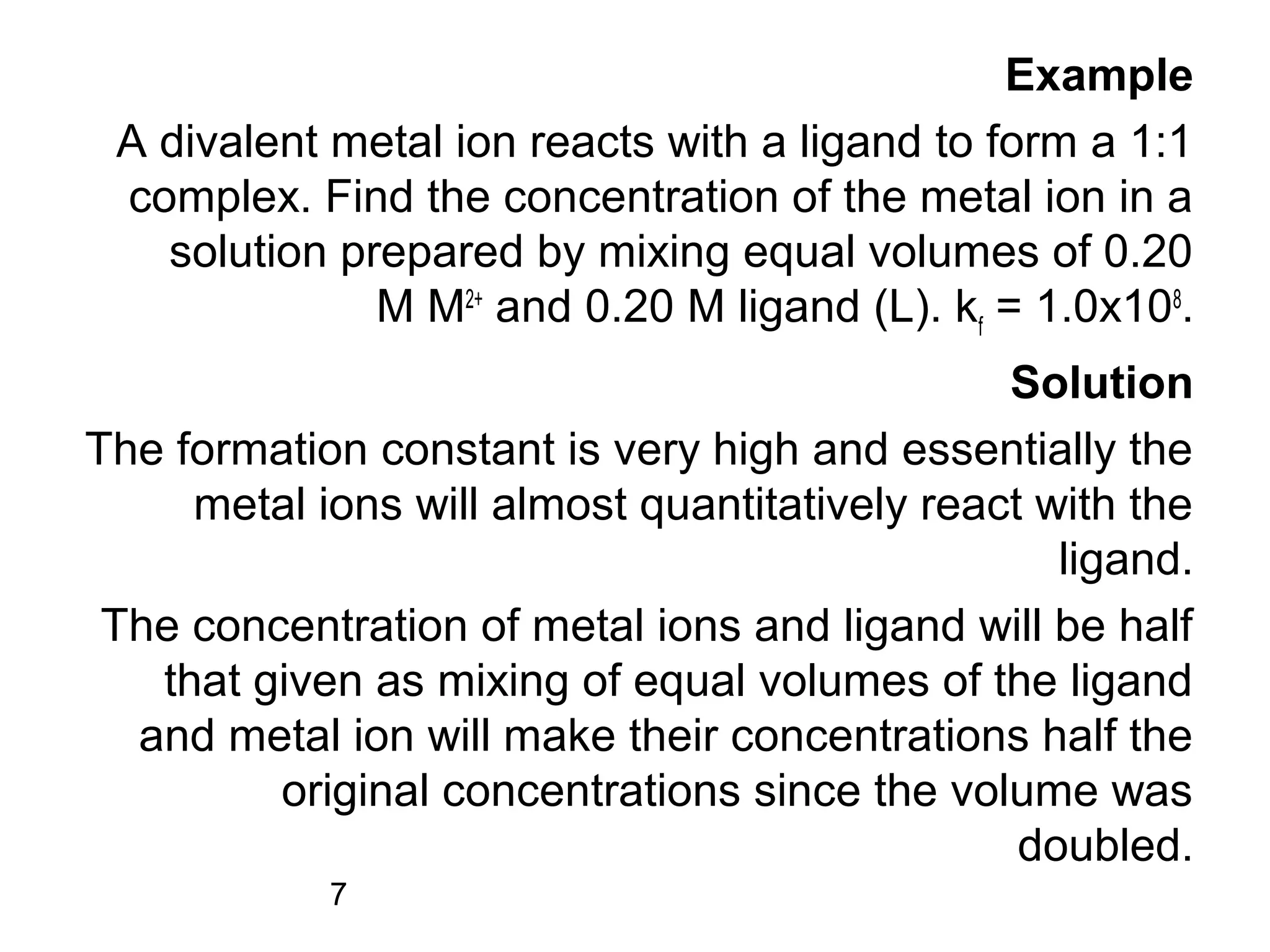 Lecture 313 complexometric reactions and titrations | PPT