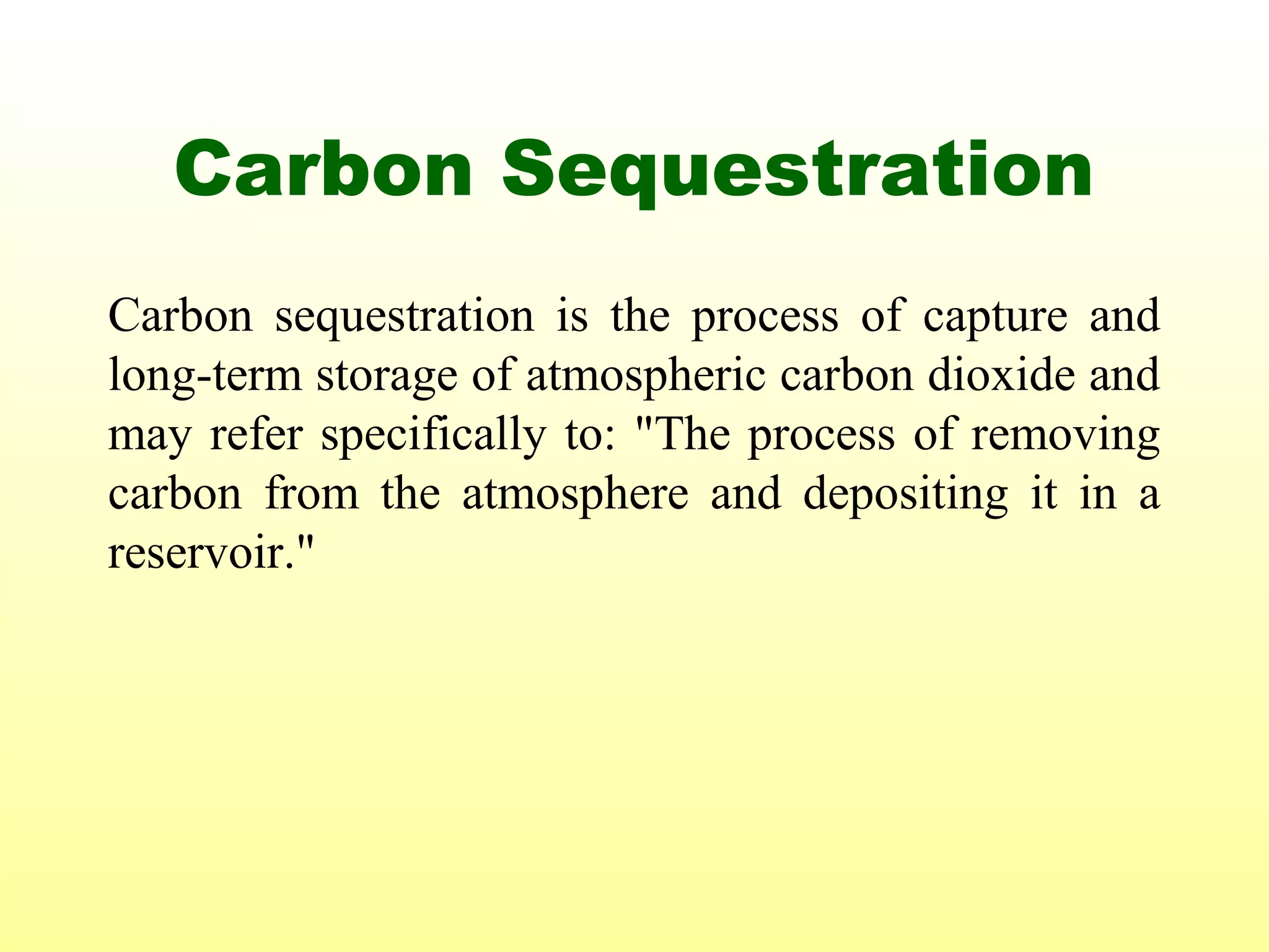 Carbon Sequestration and Land Degradation | PPT