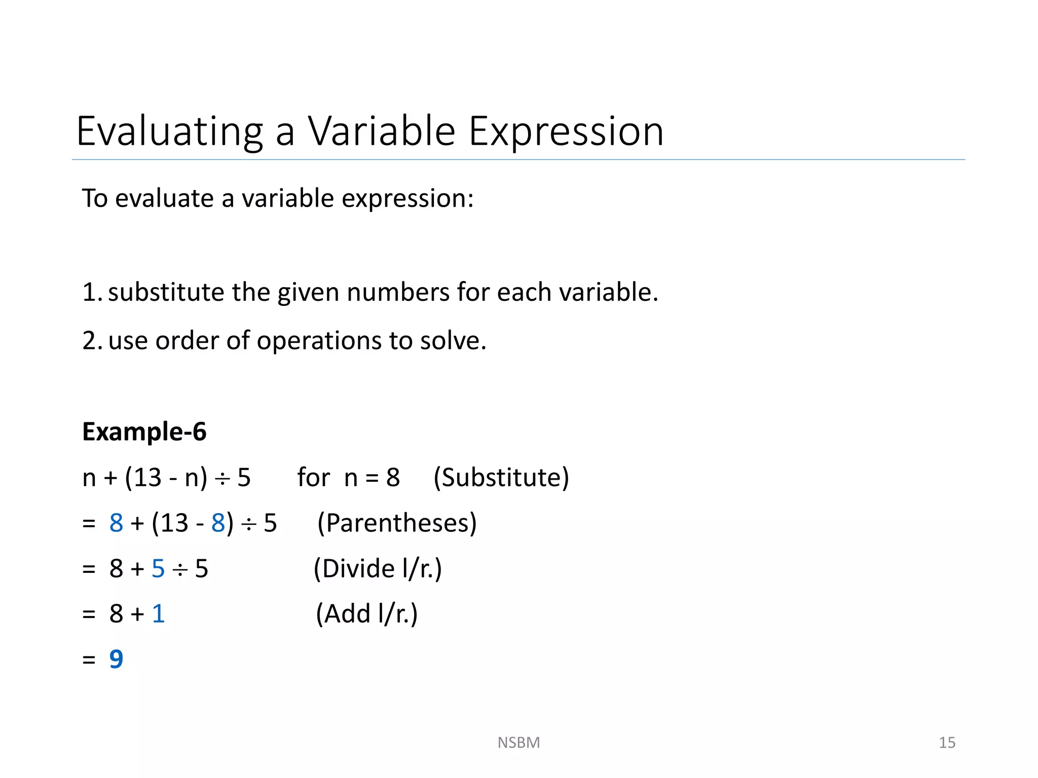 Lecture 3 (algebraic expressions) | PPTX