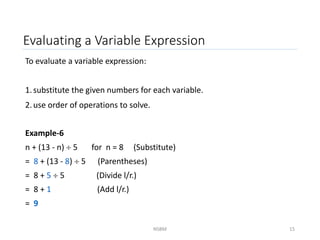 Lecture 3 (algebraic expressions) | PPTX