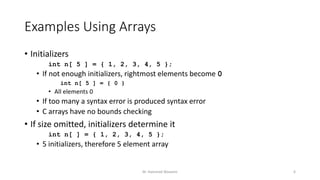 Data Structures - Lecture 3 [Arrays] | PPT