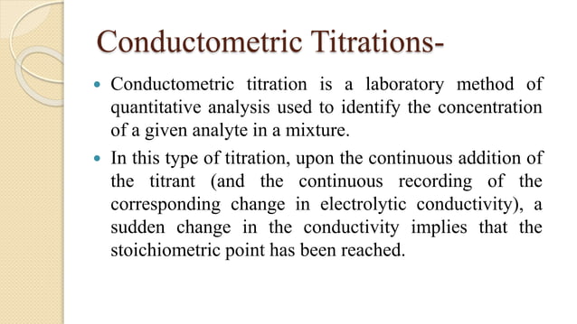 Lecture - 3 Conductometry.pptx | Chemistry | Science