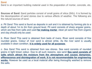 Lecture 3, constituents of concrete-fine aggregate | PPT