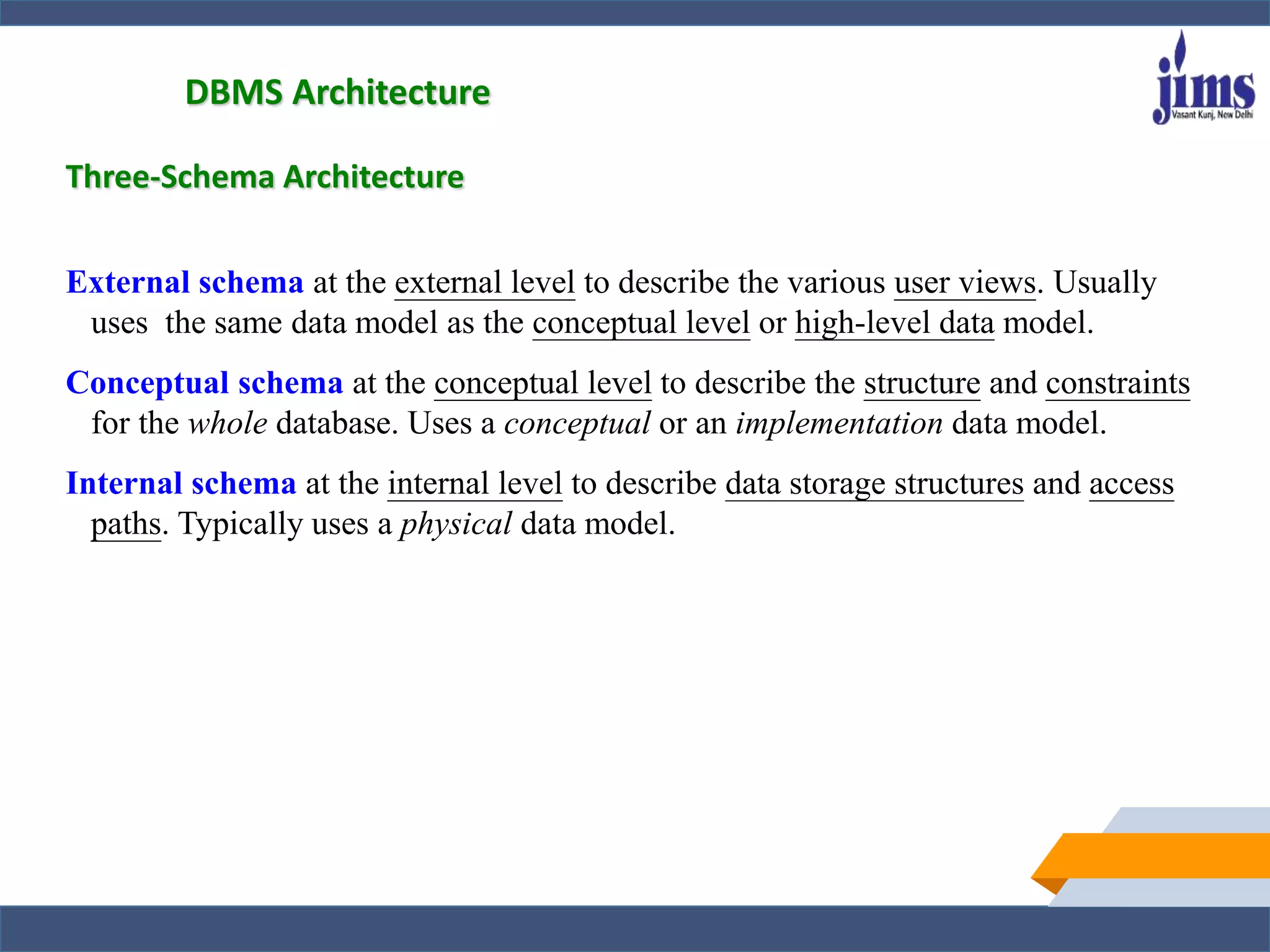 Lecture 3 Dbms Architecturepptx Databases Computer Software And Applications