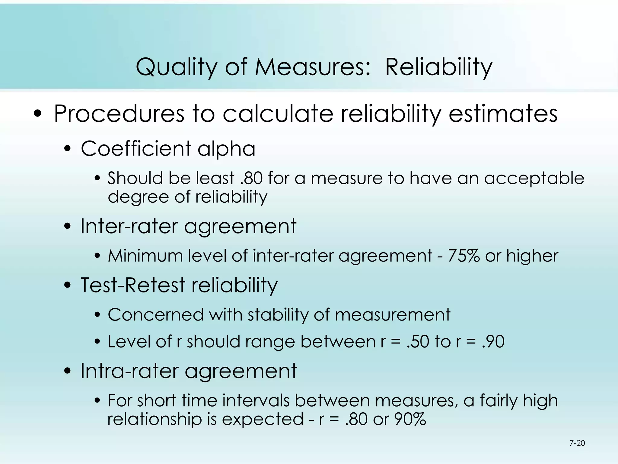 Lecture 3 measurement, reliability and validity ( | PPTX