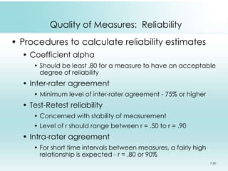 Lecture 3 measurement, reliability and validity ( | PPTX