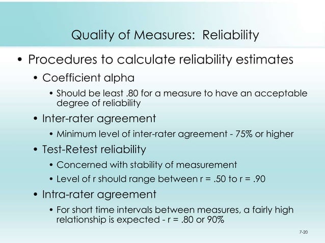 Lecture 3 measurement, reliability and validity ( | PPTX