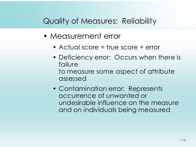 Lecture 3 measurement, reliability and validity