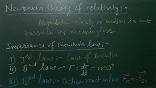 Lecture-3 Mechanics- Frame of reference: Galilean Transformations | PDF
