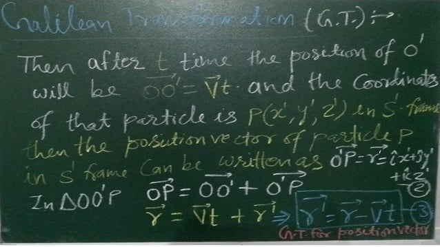Lecture-3 Mechanics- Frame of reference: Galilean Transformations | PDF | Physics | Science